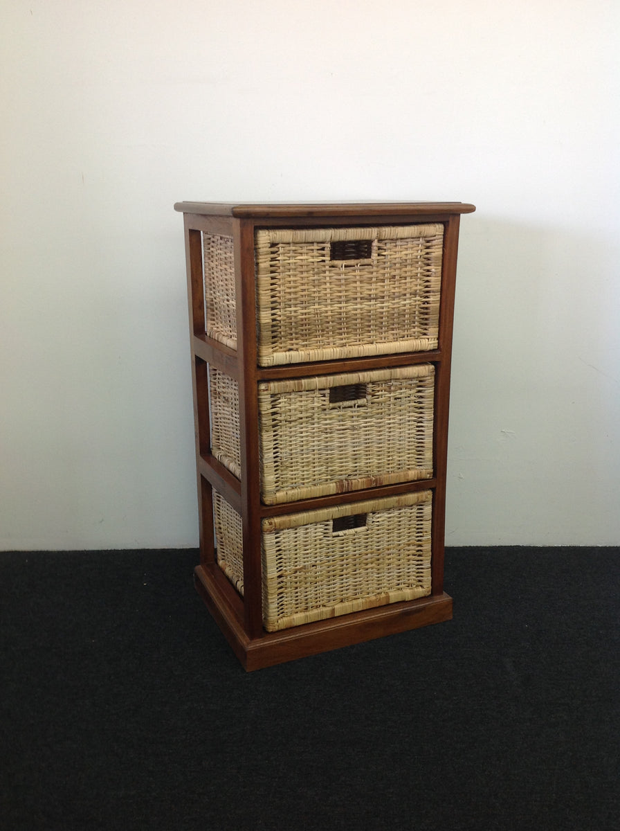 Rattan Storage Unit 3 Drawer – Tribe Collectives